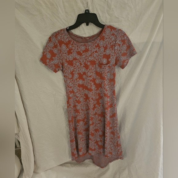 LuLaRoe | Dresses | Lula Roe Swingy Dress Coral And Light Blue | Poshmark